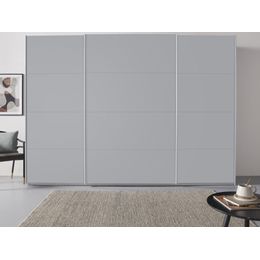 Schwebetürenschrank Rauch "Kleiderschrank Schrank Garderobe TOPSELLER OTELI inkl. Inneneinteilung" Schränke Gr. B/H/T: 315 cm x 229 cm x 62 cm, grau (seidengrau) mit 3 Innenschubladen sowie zusätzlichen Einlegeböden MADE IN GERMANY