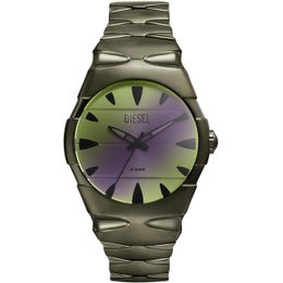 Quarzuhr Diesel "D-SRUPTOR" Armbanduhren grün (khaki) Damen Armbanduhr, Herrenuhr, Damenuhr, Edelstahlarmband