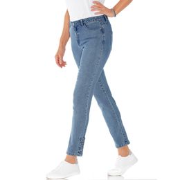 Bequeme Jeans Casual Looks Gr. 24, Kurzgrößen, blau (blue, bleached) Damen Jeans