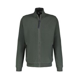 Sweatjacke Lerros "Lerros Sweatjacke, strukturiert" Gr. 6XL, grün (chilled olive) Herren Sweatjacken