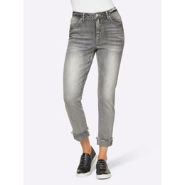 Bequeme Jeans Heine Gr. 34, Normalgrößen, blau (light grey, denim) Damen Jeans