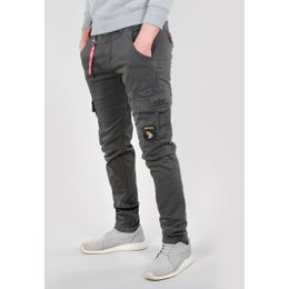 Cargohose Alpha Industries "Alpha Industries Men - Pants Petrol Patch Pant" Gr. 33, Normalgrößen, grau (greyblack) Herren Hosen