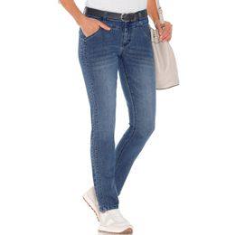 Bequeme Jeans Casual Looks Gr. 22, Kurzgrößen, blau (blue, stone, washed) Damen Jeans