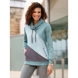 Sweatshirt Casual Looks Gr. 52, grün (jade, bedruckt) Damen Sweatshirts