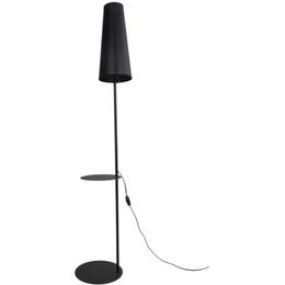 Licht-Erlebnisse Stehlampe Metall Stoff E27 170 cm Schwarz Modern