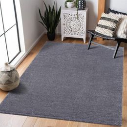 Teppich Carpet City "Friseé-Teppich FANCY900" Teppiche Gr. B/L: 200 cm x 290 cm, 12 mm, 1 St., grau Kurzflor, Einfarbig, 3D-Optik, Streifen Look