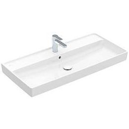 Villeroy & Boch Villeroy und Boch Villeroy & Boch Collaro Waschtisch 4A33A501 weiss, mit Hahnloch und Überlauf, 100x47cm