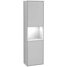 Villeroy & Boch Villeroy und Boch Finion Hochschrank G460GFGJ 41,8x151,6cm, links, Emotion, Regal Glossy white lacquer, Light grey matt