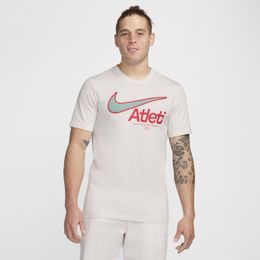 Atlético Madrid Swoosh Nike Fußball-T-Shirt für Herren - Grau