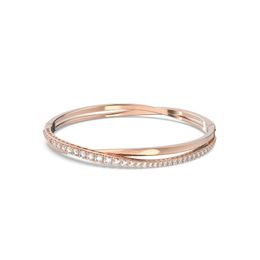 Armreif Swarovski "Twist, 5620552" Armbänder Gr. Metall, rosegold (roségoldfarben, kristallweiß, kristallweiß) Damen mit Swarovski Kristall