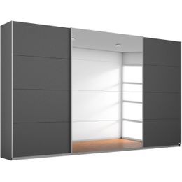 Schwebetürenschrank Rauch "Kleiderschrank Schrank Garderobe CORTONA inkl. Inneneinteilung" Schränke Gr. B/H/T: 315 cm x 210 cm x 62 cm, 3 St., grau (graumetallic) 2 Stoffboxen und zusätzlichen Einlegeböden MADE IN GERMANY