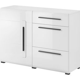 Kommode Inosign "Tulsa" Sideboards Gr. B/H/T: 120 cm x 86 cm x 39 cm, 3 St., weiß (weiß, hochglanz) Breite 120 cm