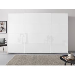 Schwebetürenschrank Rauch "Kleiderschrank Schrank Garderobe TOPSELLER OTELI inkl. Inneneinteilung" Schränke Gr. B/H/T: 315 cm x 210 cm x 62 cm, weiß (weiß, hochglanz weiß) mit 3 Innenschubladen sowie zusätzlichen Einlegeböden MADE IN GERMANY