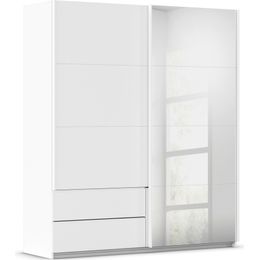 Schwebetürenschrank Rauch "Kleiderschrank Schrank Garderobe Wäscheschrank ELARA mit Spiegel" Schränke Gr. B/H/T: 181 cm x 210 cm x 62 cm, 2 St., weiß (alpinweiß) praktische Schubladen optional farblich abgesetzt MADE IN GERMANY