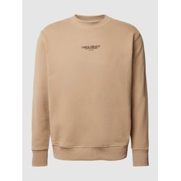 Carlo Colucci Sweatshirt mit gerippten Abschlüssen