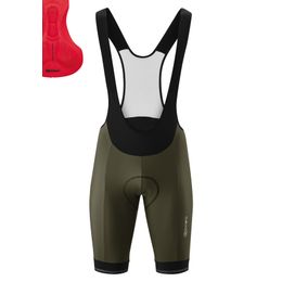 Fahrradhose Gonso "SITIVO BIB 0" Gr. XXL, Normalgrößen, grün (rot) Herren Hosen Radhose, innovatives Sitzpolster, Träger-Radlerhose, Tight Fit