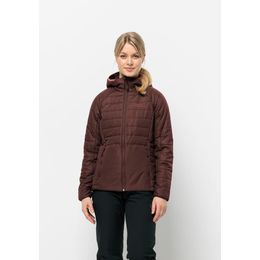 Funktionsjacke Jack Wolfskin "LAPAWA INS HOODY W" Gr. XS (34), braun (dark, maroon) Damen Jacken