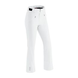 Skihose Maier Sports "Allissia slim" Gr. 38, Normalgrößen, weiß Damen Hosen Schneehose, wind- und wasserdicht, 2 RV-Taschen, Slim Fit