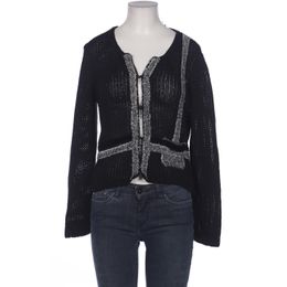 Oui Damen Strickjacke, schwarz, Gr. 38