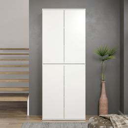 Mehrzweckschrank Inosign "Novara" Schränke Gr. B/H/T: 74 cm x 191 cm x 34 cm, 4 St., weiß oder Garderobenschrank - (TH): 34191 cm, Breite 37 cm 74