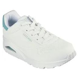 Sneaker Skechers "UNO - POP BACK" Gr. 41, grün (weiß-mintfarben) Damen Schuhe Freizeitschuh, Halbschuh, Schnürschuh komfortabler Skech-Air Funktion