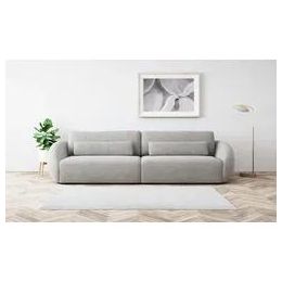 Big-Sofa Places of Style "Covile" Sofas Gr. B/H/T: 306cm x 80cm x 110cm, Struktur Chenille, grau Breite 306 cm, 2 Zierkissen inklusive, Chenille