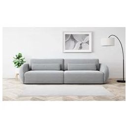 Big-Sofa Places of Style "Covile" Sofas Gr. B/H/T: 306cm x 80cm x 110cm, Chenille, grau (ashgrau) Breite 306 cm, 2 Zierkissen inklusive, Chenille