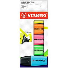 Stabilo BOSS MINI Textmarker farbsortiert, 5 St.