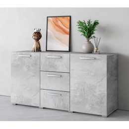 Sideboard Inosign "Sarah" Sideboards grau (beton, optik matt) Breite 132 cm