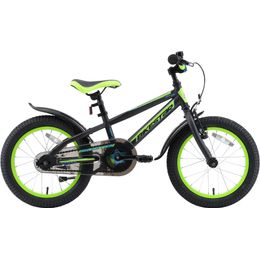 Kinderfahrrad Bikestar "Urban Jungle" Gr. 21, schwarz (grüngelb, schwarz), Fahrräder, Kinder, 20,5cm, 16 Zoll (40,64cm)