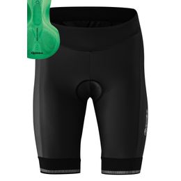 Fahrradhose Gonso "SITIVO W 0" Gr. 40, Normalgrößen, schwarz (grün) Damen Hosen Radhose mit innovativem Sitzpolsterkonzept