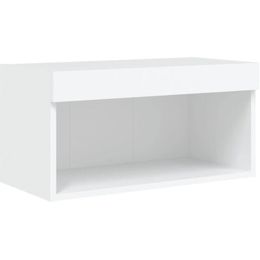 vidaXL - TV-Schrank mit LED-Leuchten Weiß 60x30x30 cm