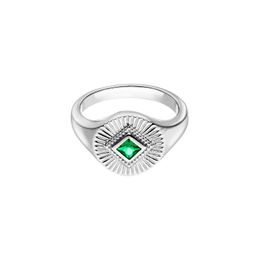 Paul Valentine Emerald Signet Ring Silver