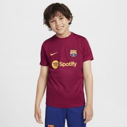 FC Barcelona Academy Pro Nike Dri-FIT Fußball-Kurzarmshirt für ältere Kinder - Rot