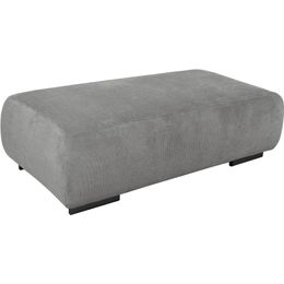 Hockerbank COTTA "Side" Hocker Gr. B/H/T: 132 cm x 42 cm x 68 cm, Chenille-Struktur, grau (grey) Bequeme