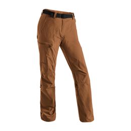 Funktionshose Maier Sports "Lulaka" Gr. 36, Normalgrößen, braun (rostbraun), Damen, 90% Polyamid, 10% Elasthan, Hosen, Damen Wanderhose, atmungsaktive Outdoor-Hose mit Roll up Funktion