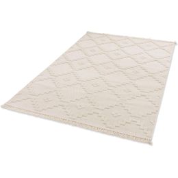 Schöner Wohnen Kollektion Teppich SCHÖNER WOHNEN-KOLLEKTION "Summer 6352" Teppiche Gr. B/L: 200 cm x 290 cm, 6 mm, 1 St., beige (creme) In- und Outdoor geeignet, Hoch Tief Struktur, Robuster Teppich