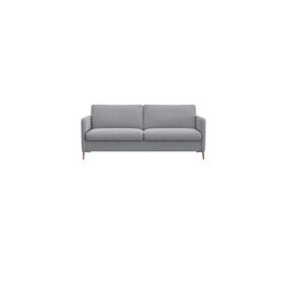 2,5-Sitzer FLEXLUX "Fiore, super bequem durch Kaltschaum im Sitz", grau (sophisto gre), B:181cm H:85cm T:92cm, 100% Polyester, Sofas, schmale Armlehnen, F&uuml;&szlig;e Alu+ Eiche