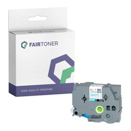 FairToner Kompatibel für Brother TZE-253 Schriftband 24mm/8m Blau auf Weiss