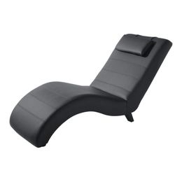 Relaxliege Max Winzer "Nova" Sofas Gr. B/H/T: 63cm x 84cm x 160cm, Luxus-Microfaser, schwarz inklusive Nackenkissen