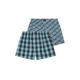 Tom Tailor Herren Boxershorts im Dopelpack, grün, Kariert, Gr. 4