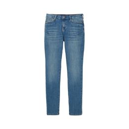 Tom Tailor Damen Tapered Jeans, blau, Uni, Gr. 34/32