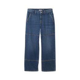 Tom Tailor Jungen Baggy Jeans mit recycelter Baumwolle, blau, Uni, Gr. 134