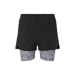 Tom Tailor Damen 2-in-1 Shorts, schwarz, Gr. XS