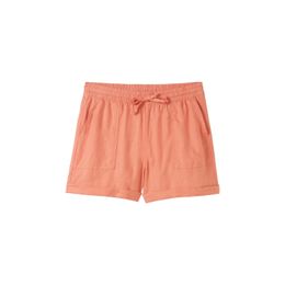 Tom Tailor Denim Damen Shorts mit Leinen, orange, Uni, Gr. XL