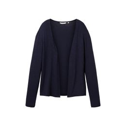 Tom Tailor Damen T-Shirt Cardigan, blau, Uni, Gr. XL