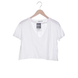 Bershka Damen T-Shirt, weiß, Gr. 36