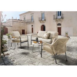 Gartenlounge-Set Destiny "GENUA" Sitzmöbel-Sets beige Aluminium, Olefin-Rope