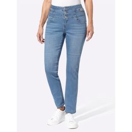 Bequeme Jeans Casual Looks Gr. 54, Normalgrößen, blau (blue, bleached) Damen Jeans