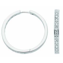 Adelia´s Paar Creolen ADELIA´S "Damen Silberschmuck" Ohrringe Gr. Damen, Silber 925 (Sterlingsilber), silberfarben (silber) Damen 925 Sterling Silber mit Zirkonia Silberschmuck für